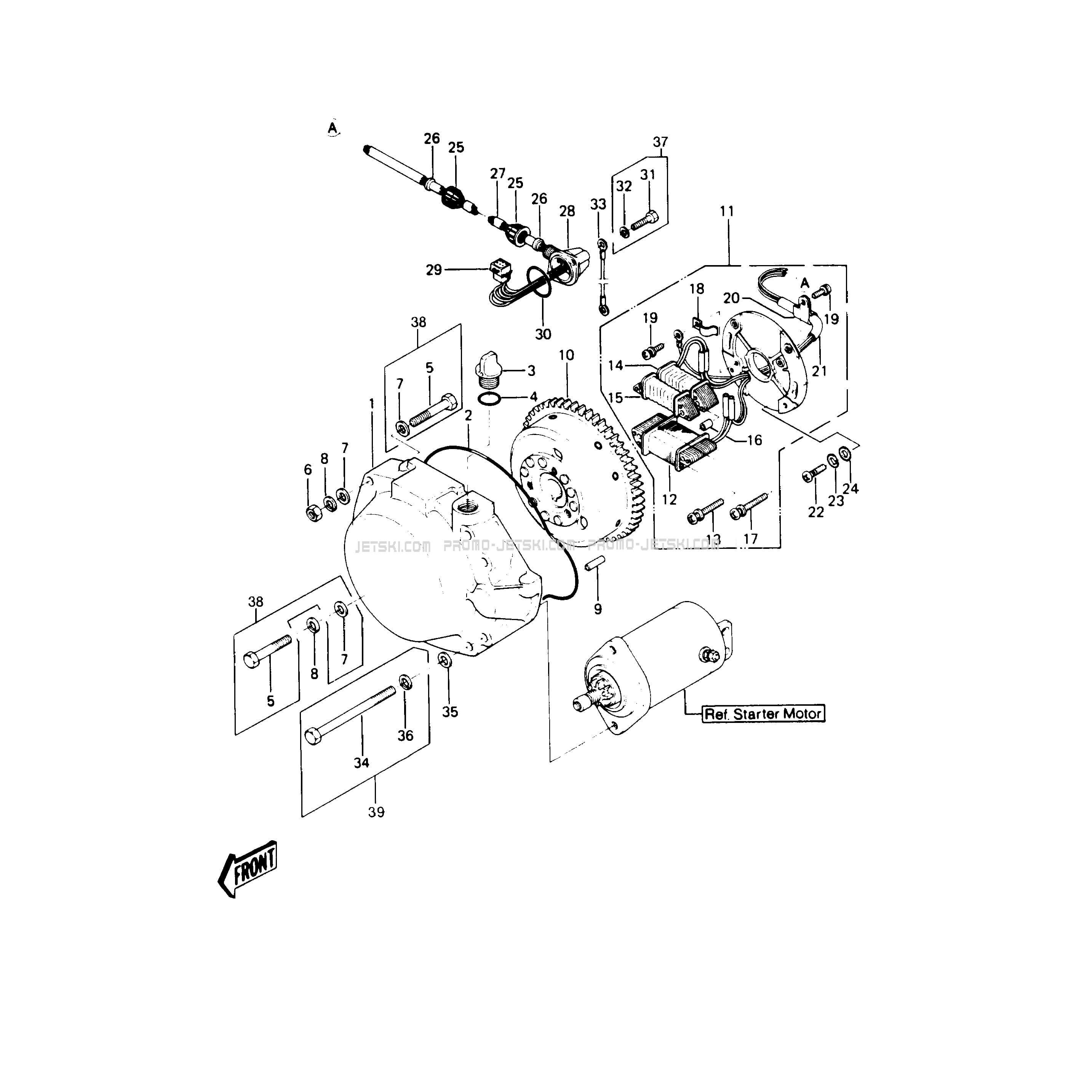 Generator(JS440-A11) for Kawasaki JS440 1989 - Promo-Jetski