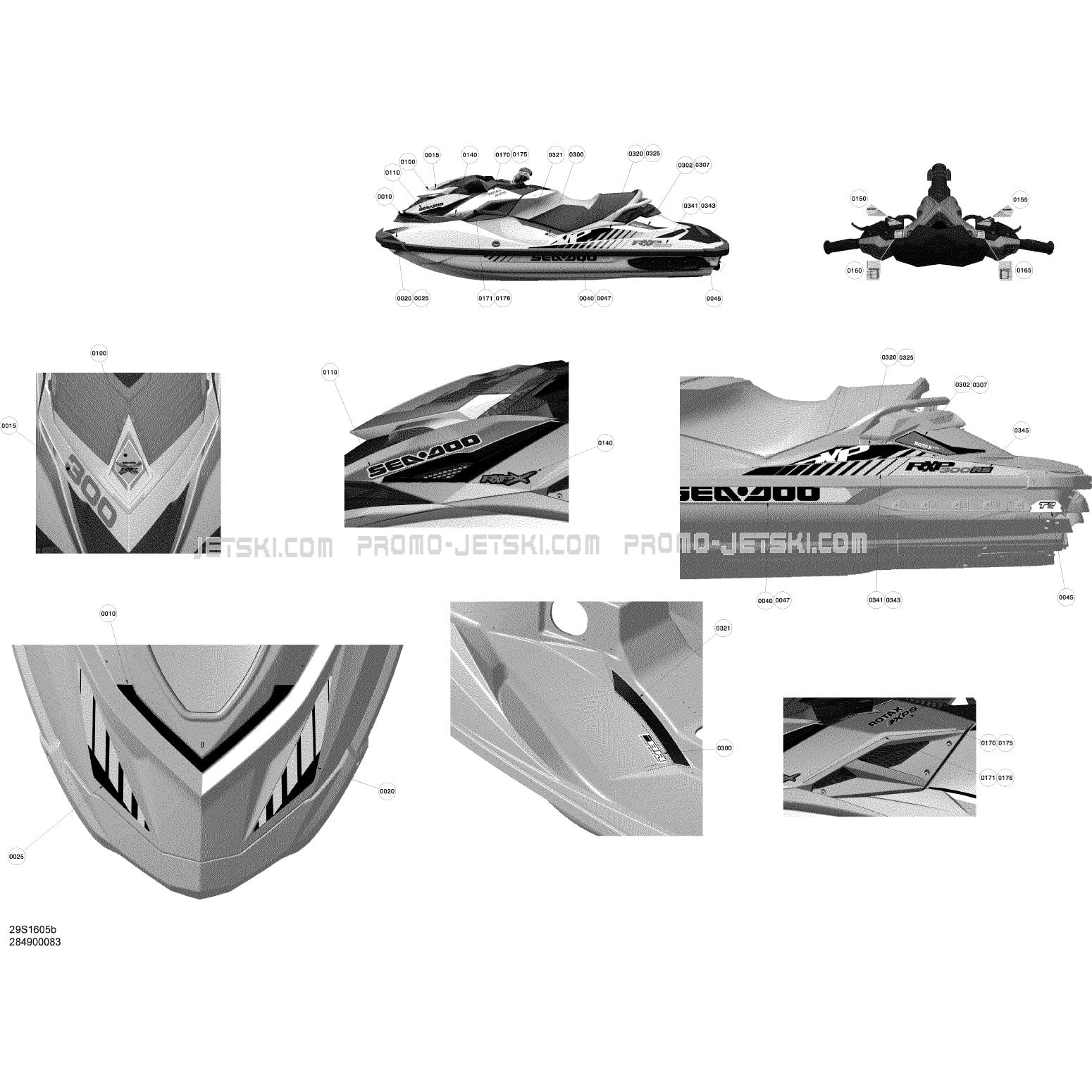 09- Decals - B pour JetSki Seadoo RXP, 2016 2016 - Promo-Jetski
