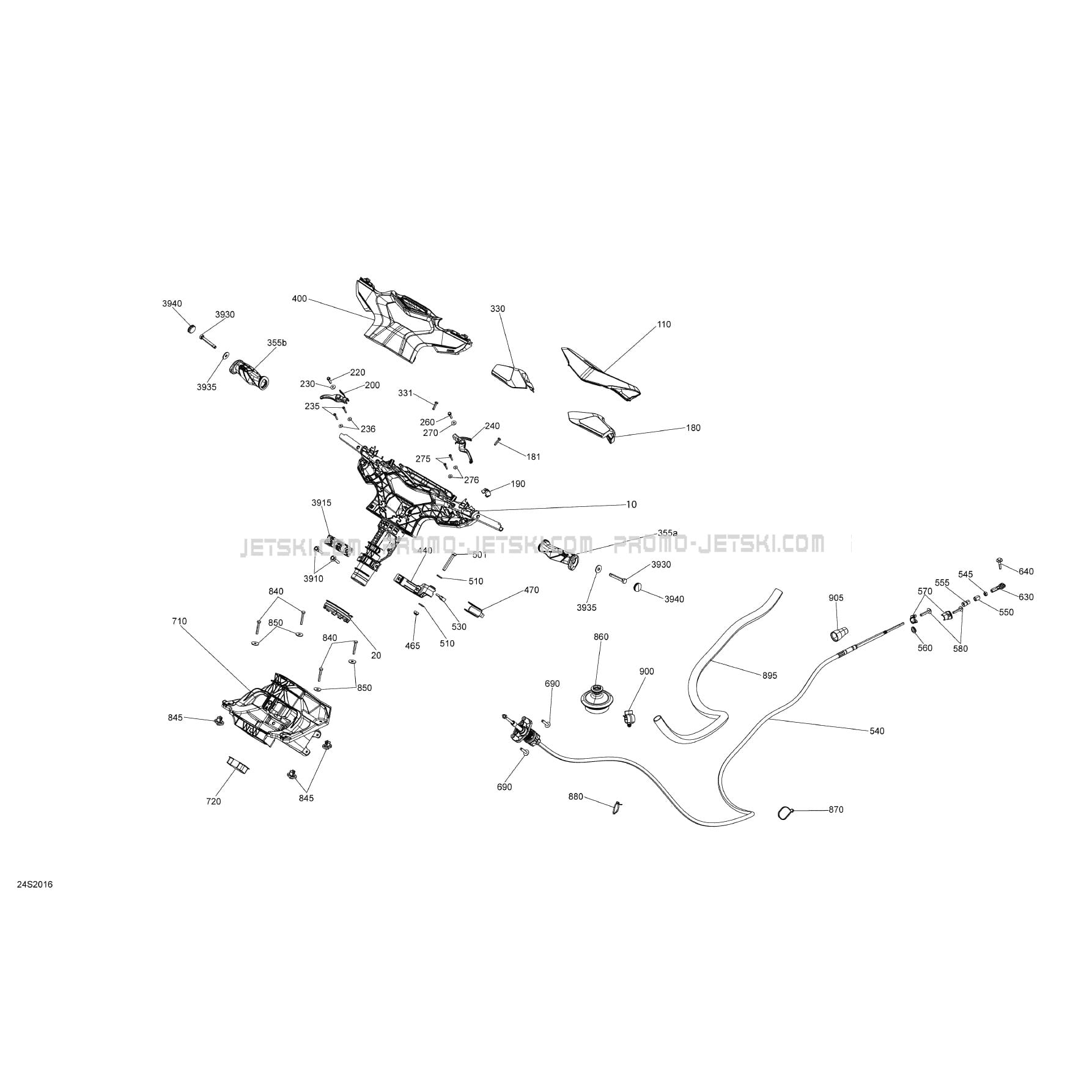 07- Steering pour JetSki Seadoo 001 - WAKE 170, 2020 2020 - Promo-Jetski