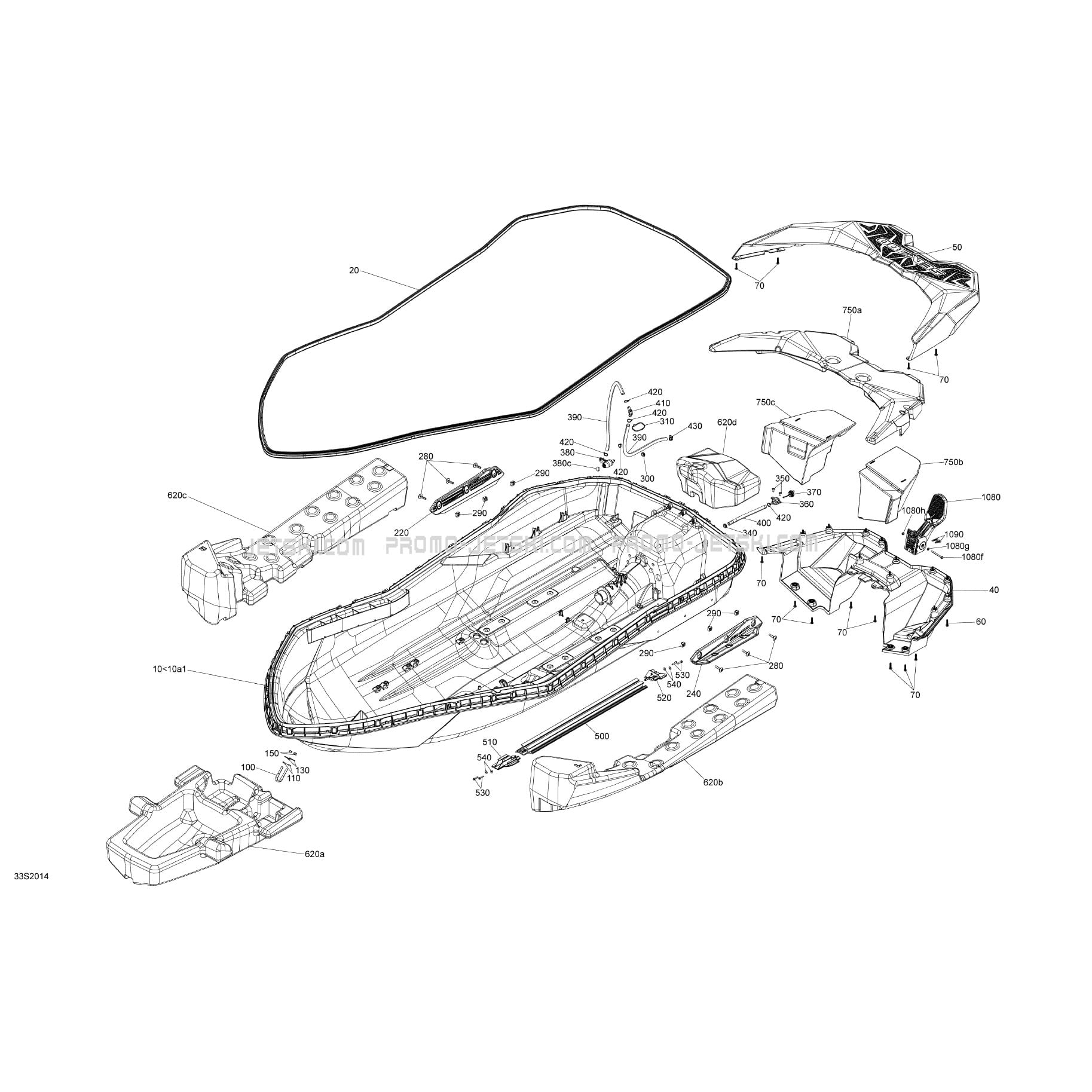 09- Hull for Sea-Doo 002 - Spark 900 HO ACE, 2020 2020 - Promo-Jetski