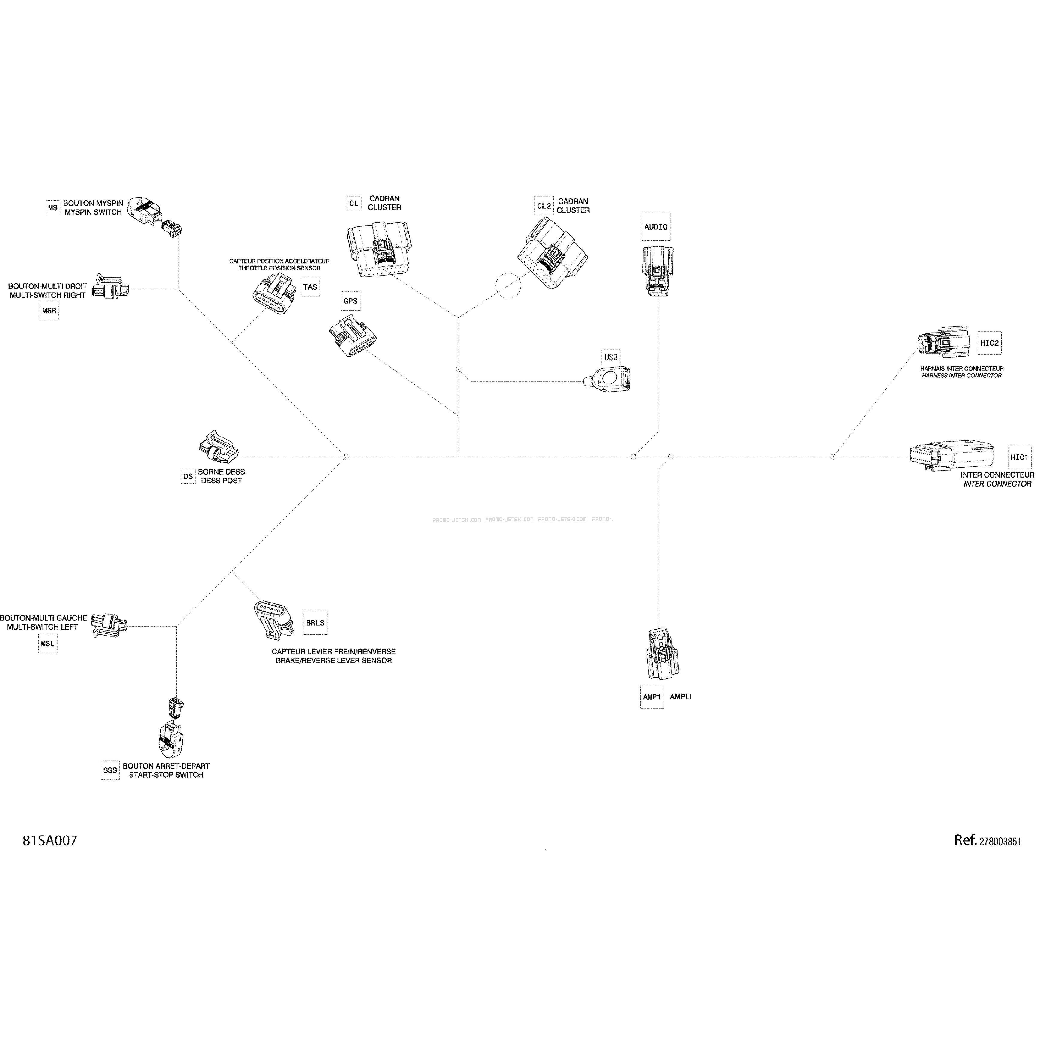 Électrique - Câblage De guidon - 278003904 - VIP High End for Sea-Doo ...