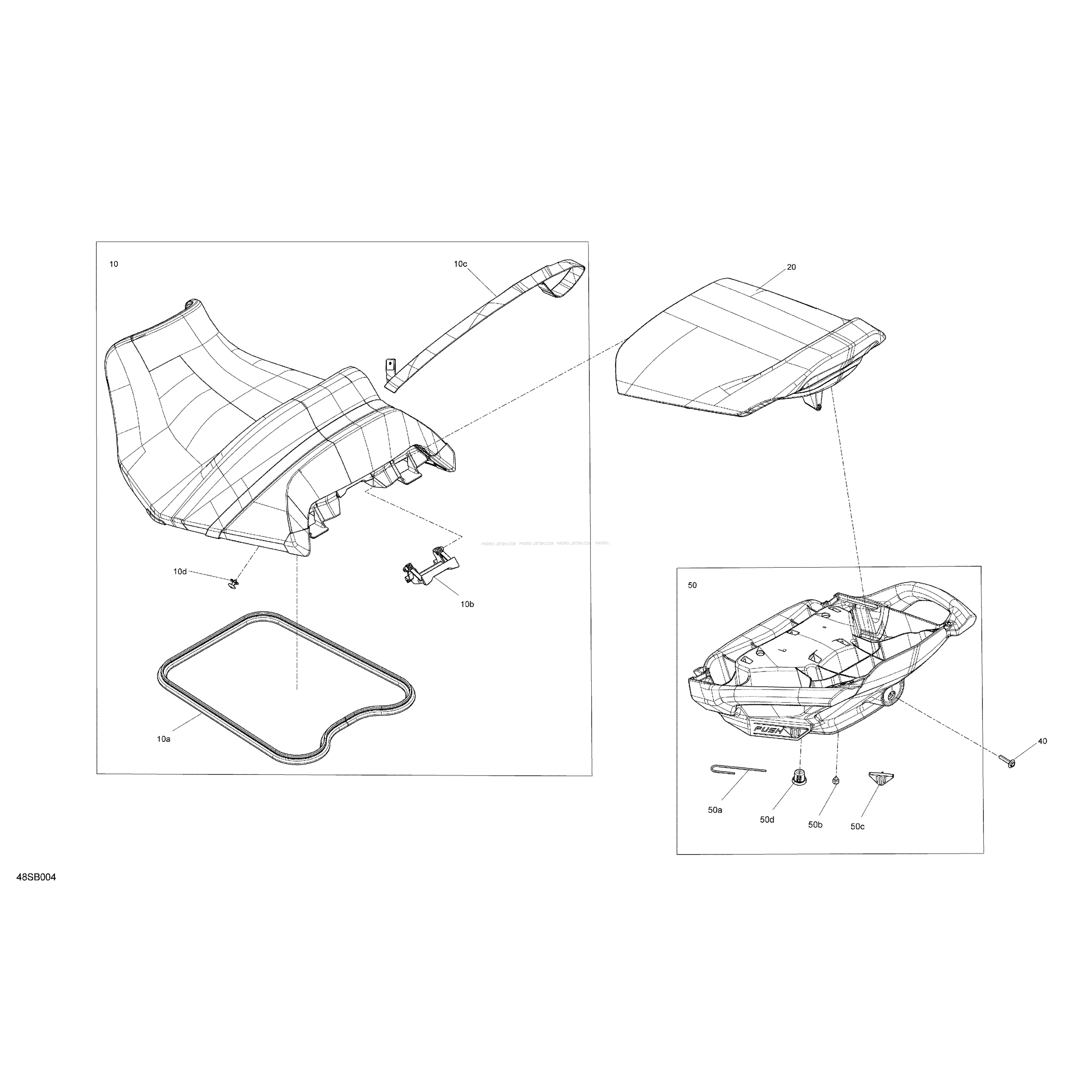 Carrosserie - Sièges for Seadoo FISH PRO SCOUT 130 2022 - Promo-Jetski