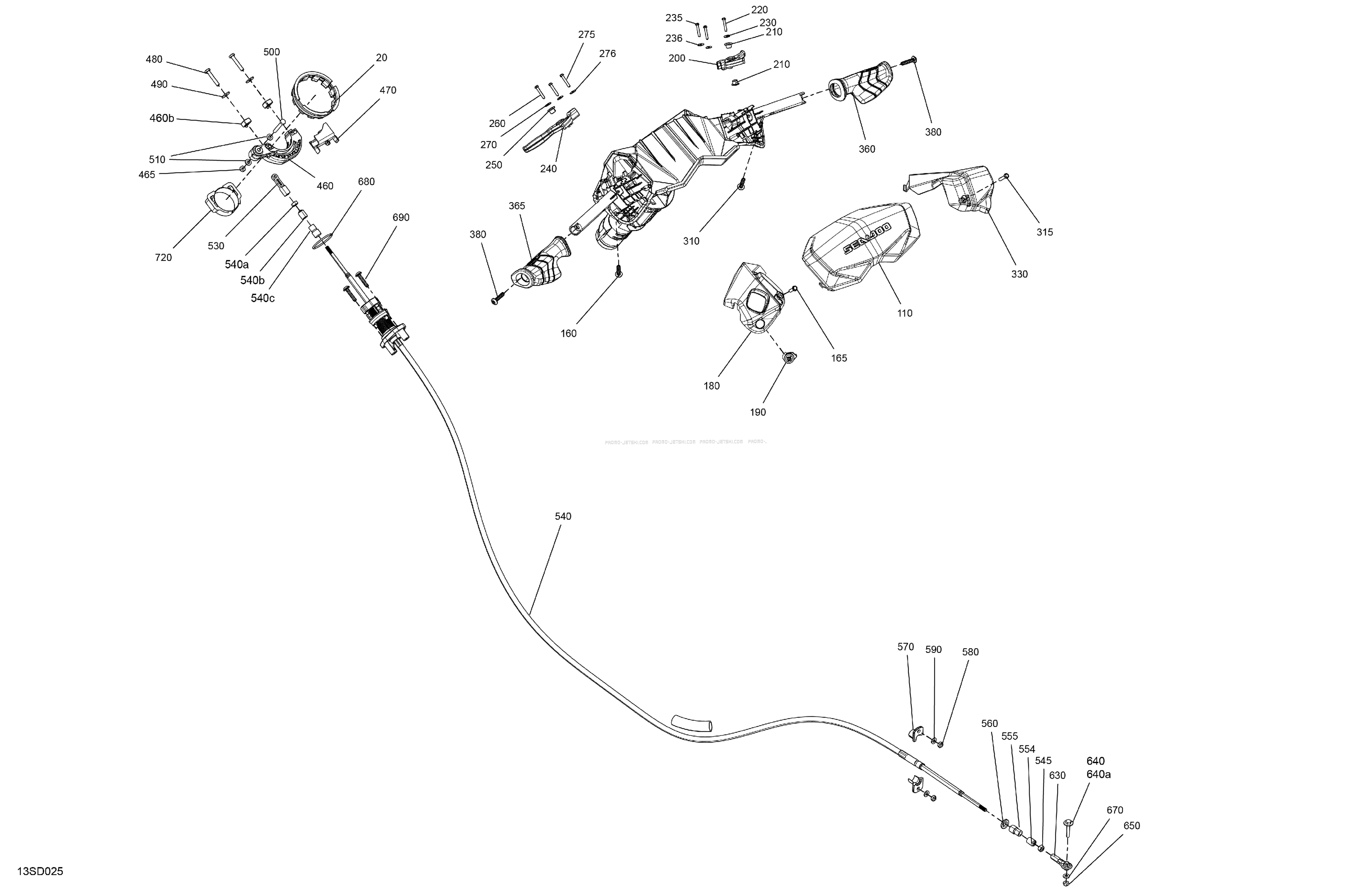 Mechanic - Steering pour JetSki Sea-Doo SPARK 900 HO ACE - 63RD - Conv ...